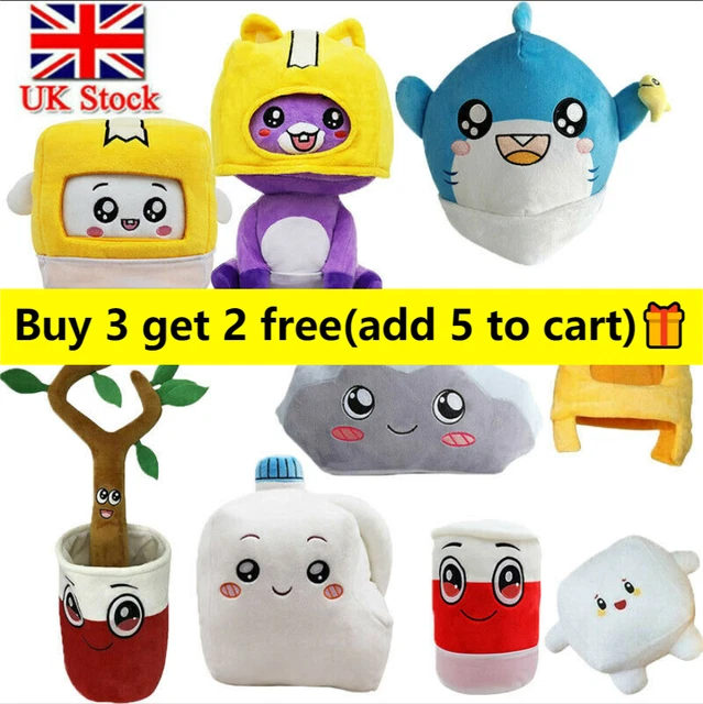 LANKYBOX BOXY FOXY Rocky Shark Plush Teddys Doll Stuffed Soft Toy Kids ...