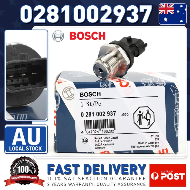 BOSCH FUEL RAIL Pressure Sensor For Ford Volvo Renault Vauxhall Fiat ...