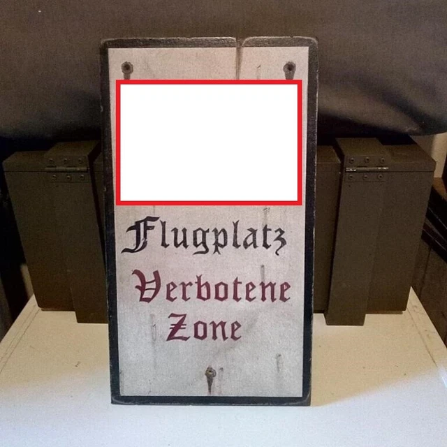 PANNEAU ALLEMAND WW2 : FLUGPLATZ - VERBOTENE ZONE EUR 30,00 - PicClick FR