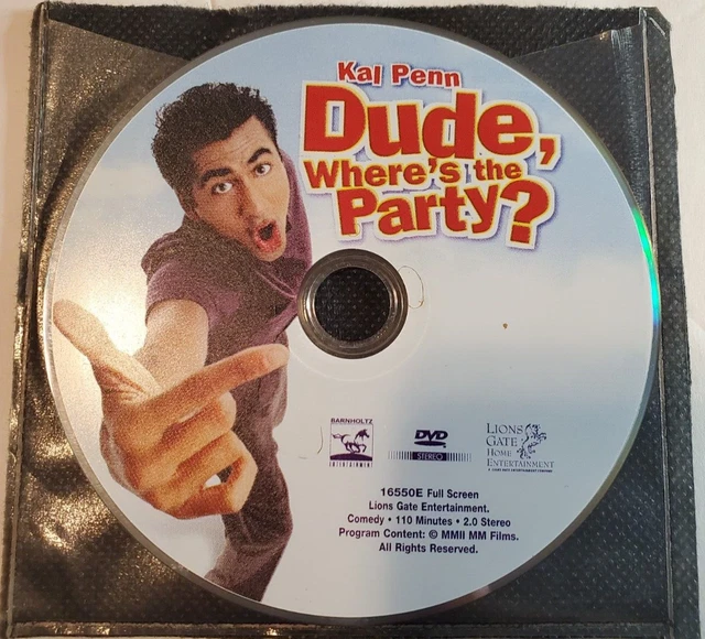 DUDE, WHERE'S THE Party? Disc Only Loose DVD $3.94 - PicClick CA