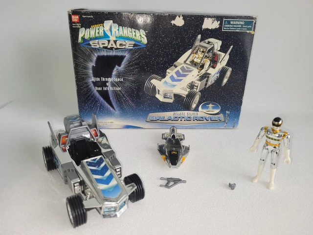 POWER RANGERS SPACE Deluxe Silver Galactic Rover Bandai 1997 W box ...