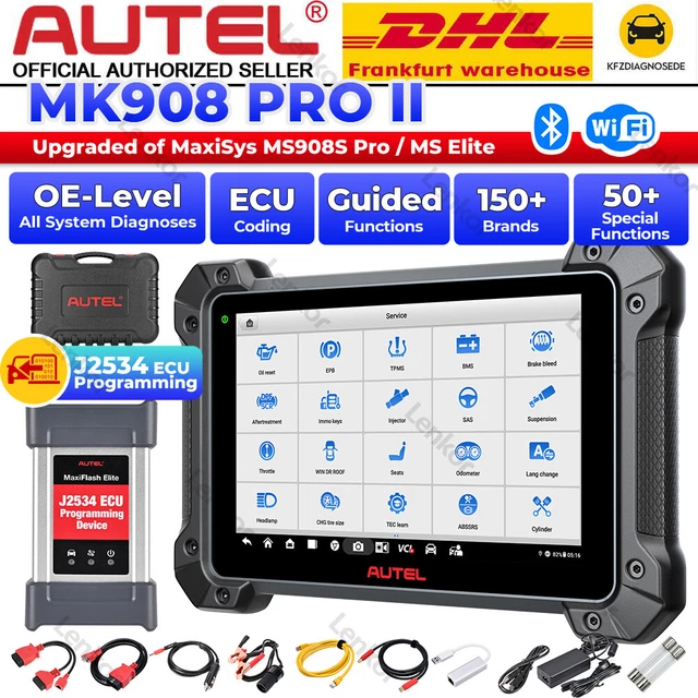 2025 AUTEL MAXICOM MK908P II Diagnosegerät Scanner J2534 ECU ...