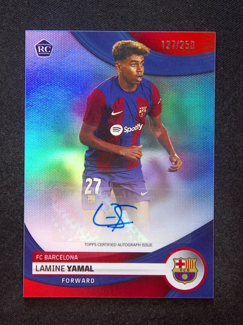 LAMINE YAMAL TOPPS FC Barcelona Team Set 2023-24 AUTO CARD ROOKIE RC ...
