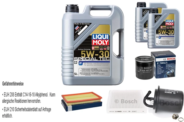 BOSCH INSPECTION SET 7L Liqui Spécial Moly Tec F 5W-30 pour Subaru Forestier EUR 140,81 ...