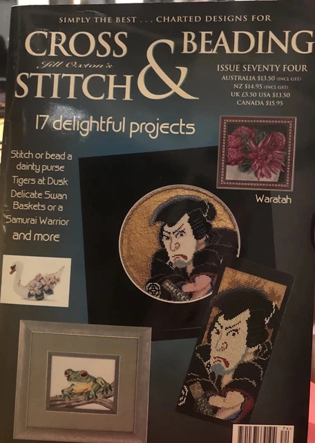 CROSS STITCH/BEADING DESIGNS x17 To Stitch/bead Samurai Swan Tiger ...