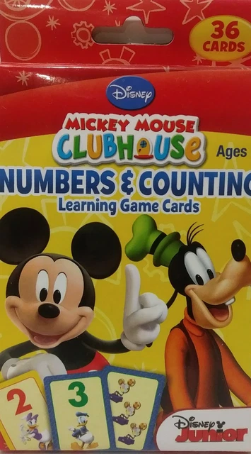 DISNEY MICKEY MOUSE Clubhouse Numbers & Counting Learning Game 36 Cards ...