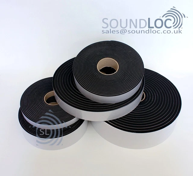 WHITE ACOUSTIC SOUNDPROOFING Resilient Tape Joist Stud Work Isolation ...