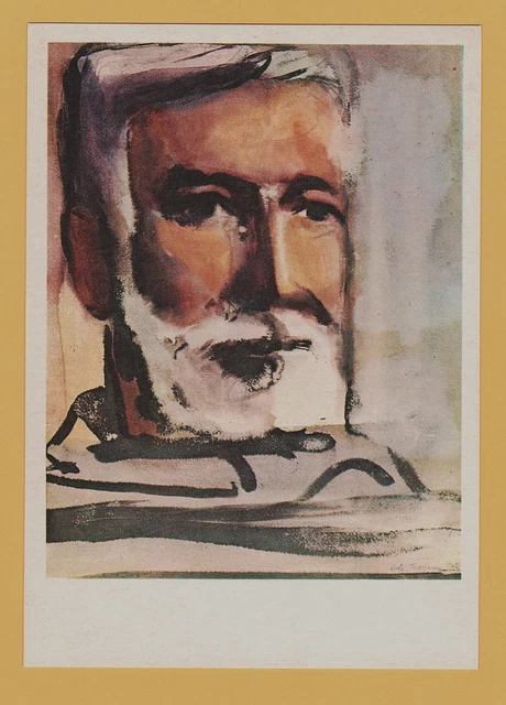 1962 ERNEST HEMINGWAY Portrait amerikanischer Schriftsteller Nobelpreis ...