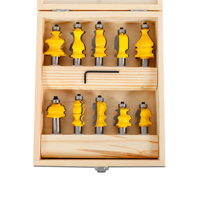 CARBIDE COATED CROWN Molding Router Bit Set 1/2"Shank Woodworking ...