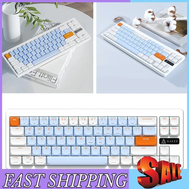 2.4G BT WIRELESS Mechanical Keyboard 68-key Gaming Keyboard 2 Modes ...