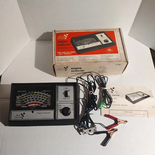 VINTAGE CRAFTSMAN SEARS 12 Volt Engine Analyzer Model 161.2161 (28 2161 ...