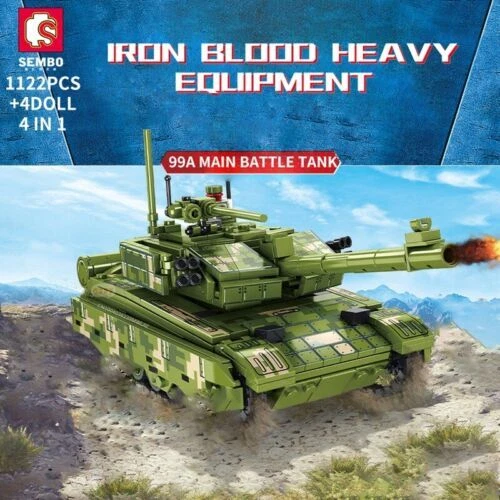 MILITARY MAIN BATTLE Tank DIY Bricks Model Kids Toy Building Blocks MOC ...