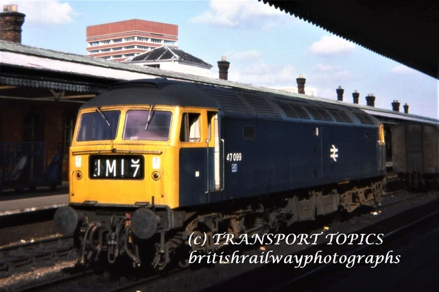 DIESEL RAILWAY PHOTO CLASS 47 # 47099 Reading General 09-08-75 ...