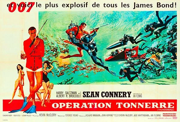 AFFICHE / POSTER 120x160 cm "Opération tonnerre" James Bond 007 Sean Connery EUR 68,90 - PicClick FR