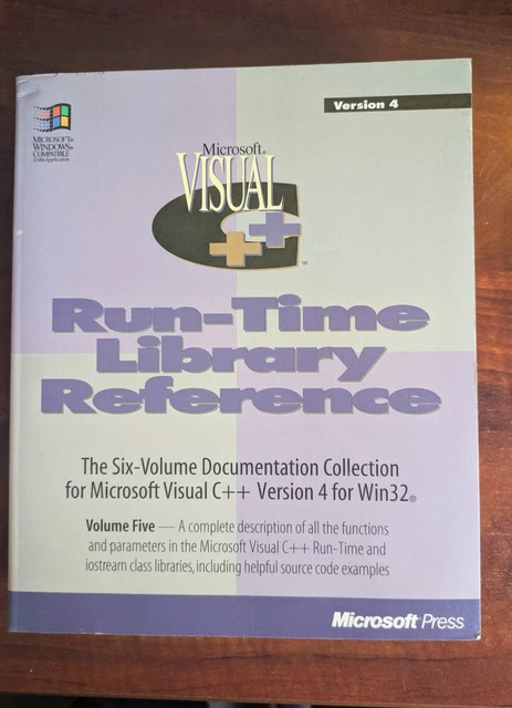 MICROSOFT VISUAL C++: Run-Time Library Reference £18.41 - PicClick UK