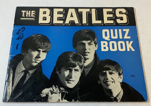 1964 2ND PRINTING US ~ THE BEATLES QUIZ BOOK ~ lower grade $31.73 ...
