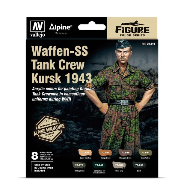 VALLEJO 70249 FARB-SET Waffen-SS Panzerbesatzung Kursk 1943 Neu EUR 36,98 - PicClick DE
