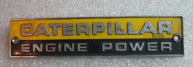 VINTAGE CAT CATERPILLAR Engine Power Emblem Badge Genuine Factory ...