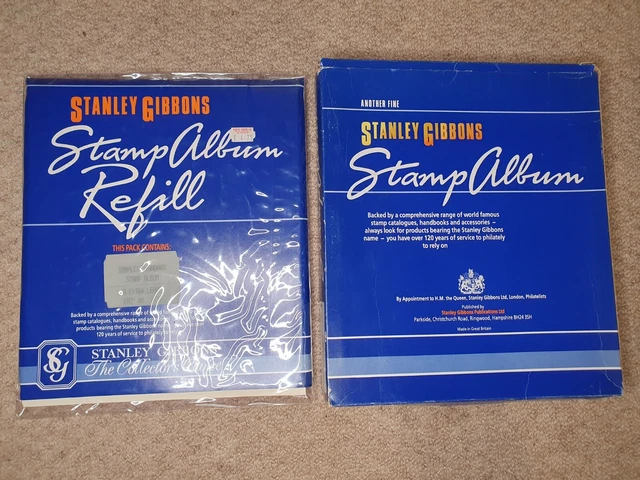 STANLEY GIBBONS RED Simplex Standard Stamp Album with Leaves + 50 Extra ...