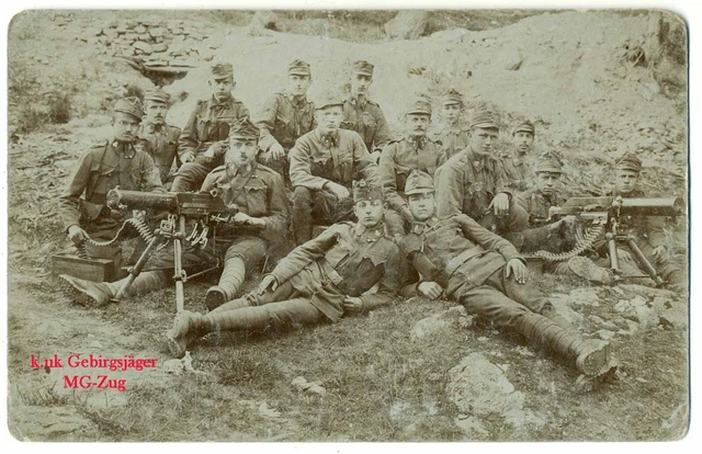 K.U.K FOTO GEBIRGSJÄGER MG-Zug kuk machinegun unit ww1 1wk moutnain ...