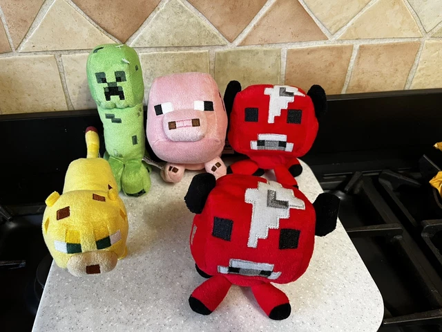 MOJANG MINECRAFT SOFT toy plush bundle Creeper Mooshroom Ocelot £15.61 ...