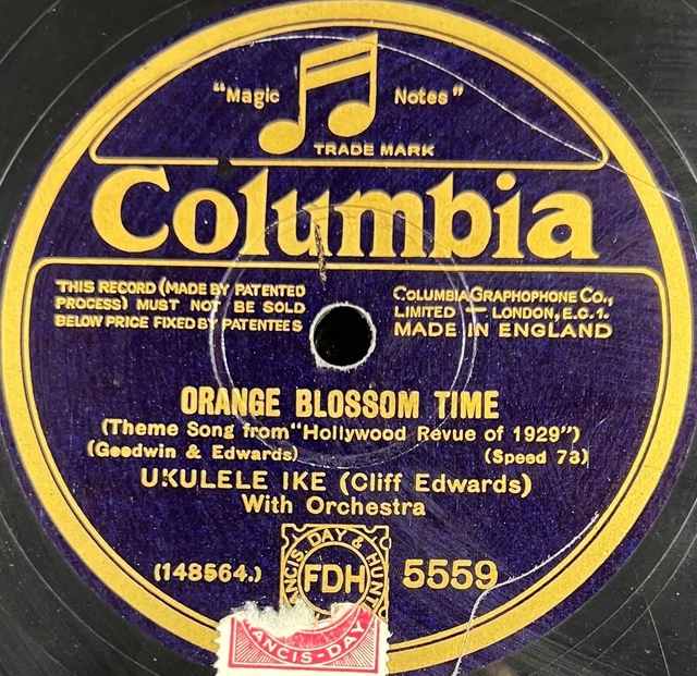 UKULELE IKE (CLIFF Richard) Singin' in the rain / Orange...78 rpm ... UKULELE IKE (CLIFF Richard) Singin' in the rain / Orange...78 rpm ...