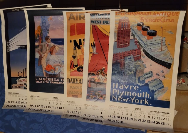 CALENDRIER ANNÉE 1985 Reproduction D Affiches Anciennes,Non Complet Que ...
