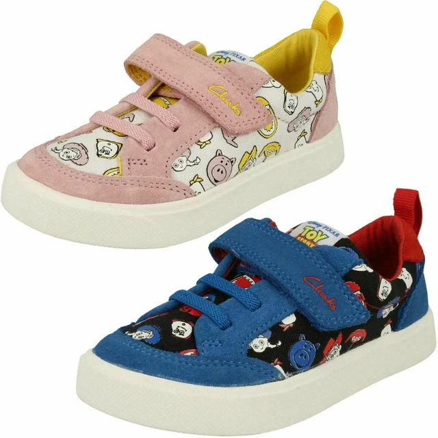 SOLDE ENFANTS CLARKS Toy Story Crochet et Boucle Toile / Leather Shoes ...