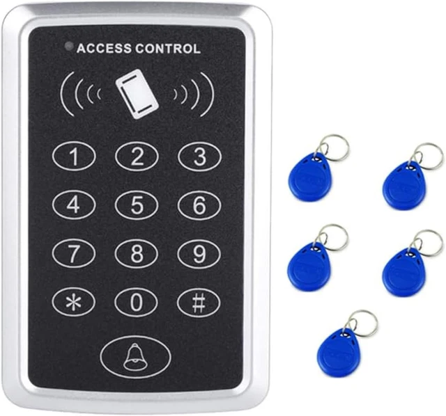 DOOR ACCESS CONTROL Keypad, Stand-Alone Password RFID Reader+5Pcs ...
