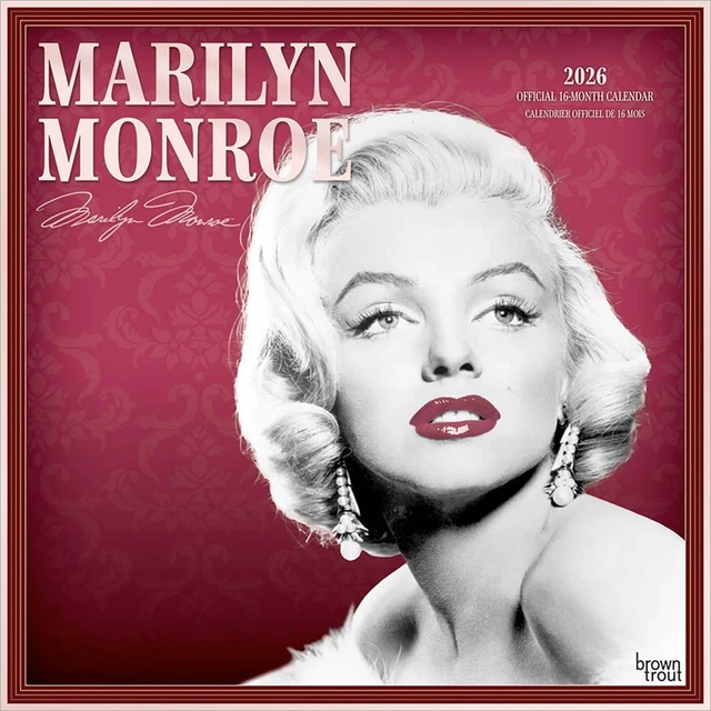 MARILYN MONROE OFFICIAL | 2026 12x24" (Hanging) Monthly Square Wall ...