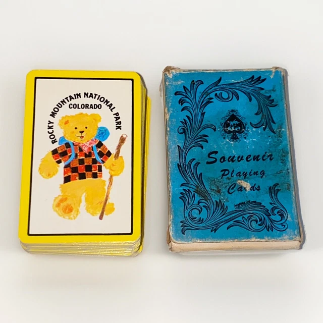 VINTAGE MINIATURE SOUVENIR Playing Cards Rocky Mountain National Park ...