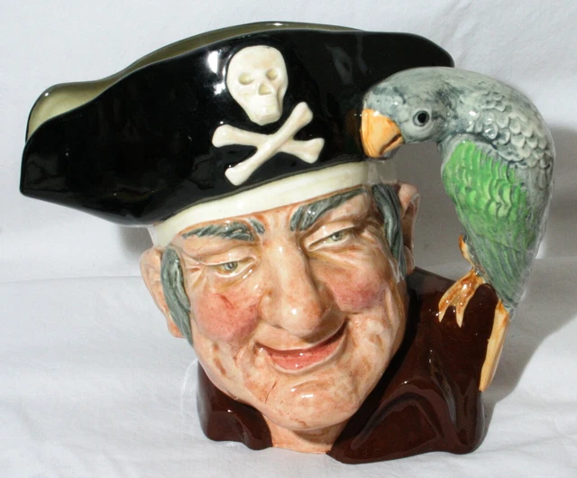 LARGE ROYAL DOULTON Toby Character Jug - D6335 - Long John Silver - 7 1 ...
