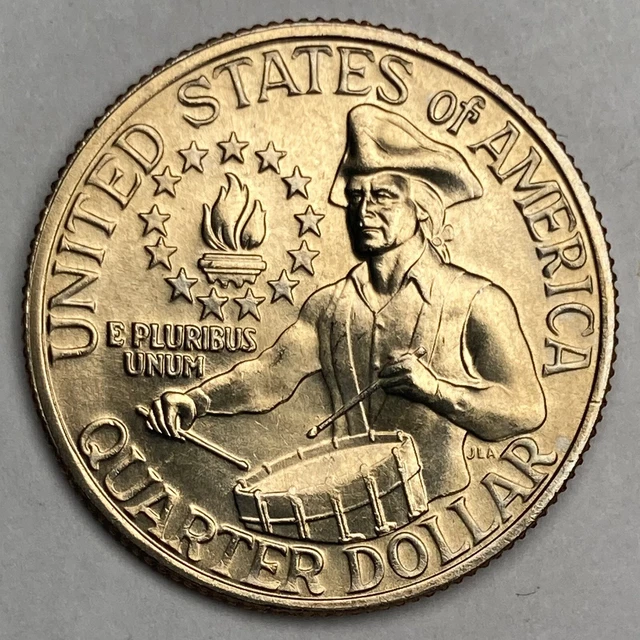 1976 (P) GOLD Toned Washington Bicentennial Quarter Choice BU Clad Coin ...