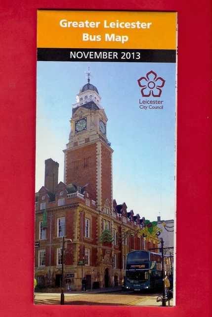 BUS MAP - Greater Leicester - Arriva First Stagecoach Centrebus Kinch ...