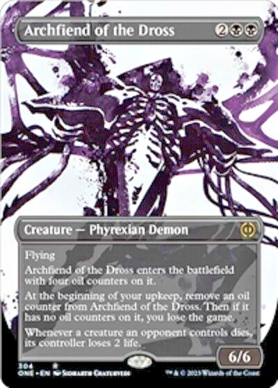 FEUILLE DE VITRINE Archfiend Of The Dross X1 Phyrexia : All Will Be One ...