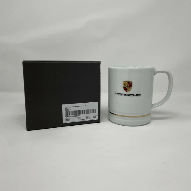 ORIGINAL PORSCHE &CREST Cup Large / Porzellan-Tasse Wappen groß", weiß ...