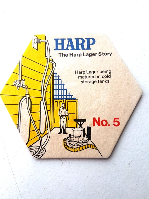 VINTAGE HARP - The Harp Lager Story - Storage Tanks Cat No'68 Beer mat ...