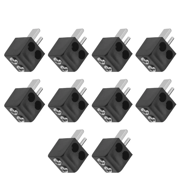 10X 2-PIN DIN Plug Connector with Screw Terminal for Audio and Video ...