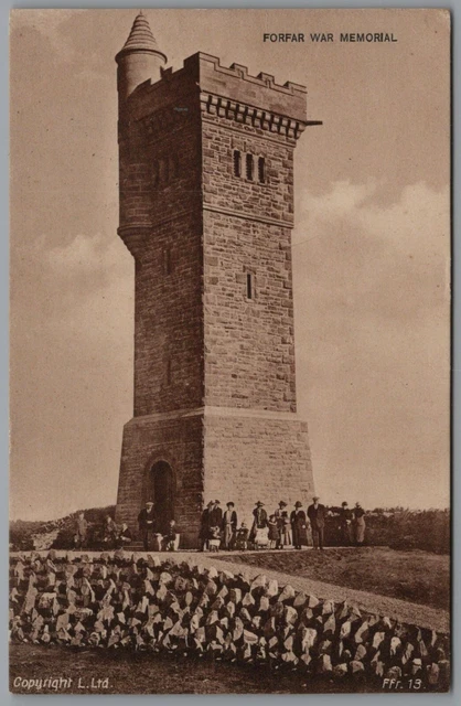 FORFAR WAR MEMORIAL Monument Angus Scotland Posted 1922 James Lawrance ...