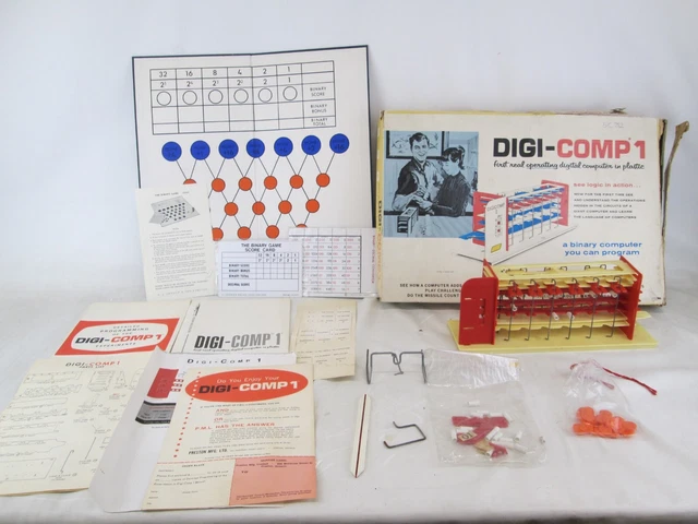 VINTAGE DIGI-COMP1 OPERATING Digital Computer In Plastic Boxed With ...