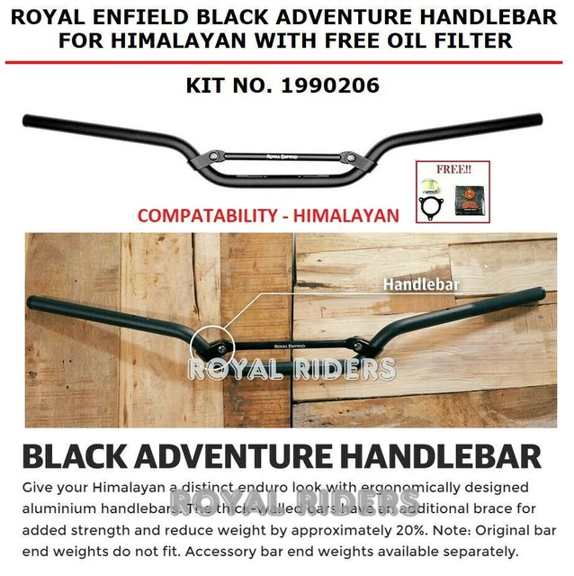 ROYAL ENFIELD HIMALAYAN "KIT DE GUIDON ADVENTURE NOIR" - FILTRE À HUILE ...