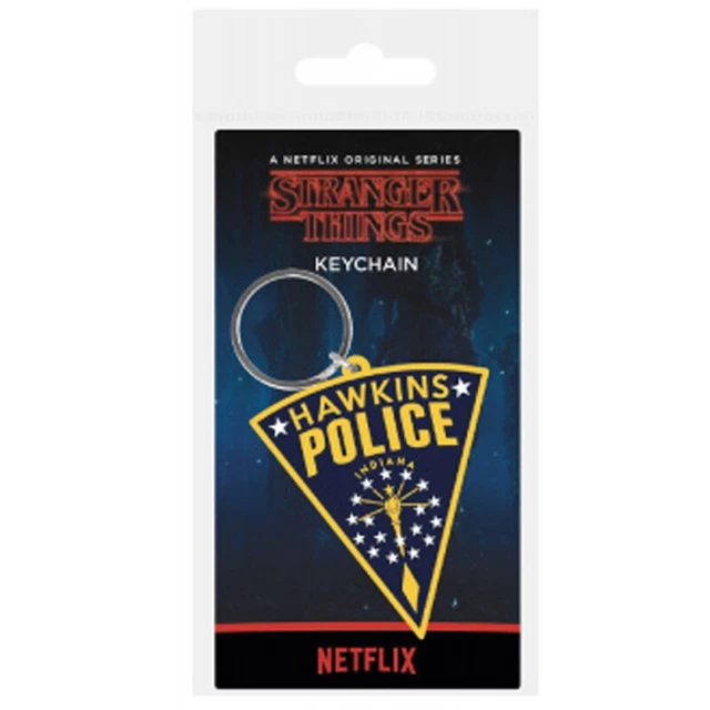 STRANGER THINGS PYRAMID Hawkins Police Rubber Keychain EUR 3,95 ...