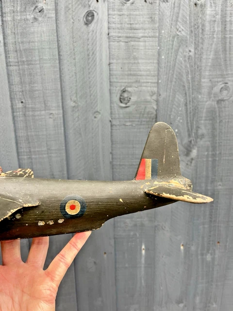 VINTAGE 40S GEORGE Duke Of Kent Wooden Model Short Stirling Bomber ...