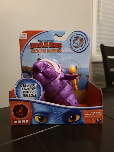 DREAMWORKS DRAGONS RESCUE Riders Burple Boulder Blast 6" Figure New in ...