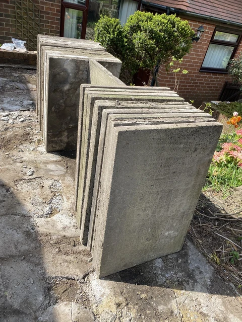 USED CONCRETE PAVING slabs 900 x 600 £0.99 - PicClick UK