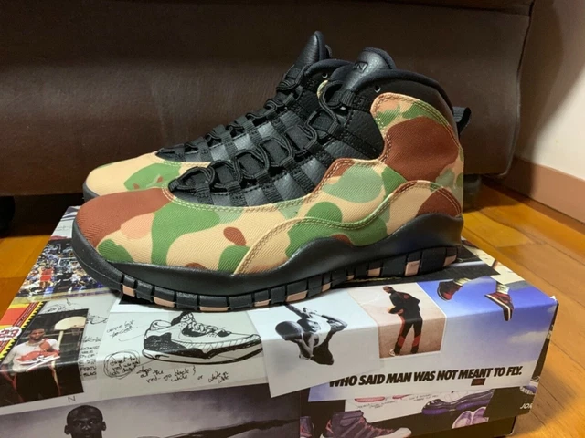 NIKE AIR JORDAN 10 X Duck Camo Shoes Us10-11 Ovo Shadow Chicago Orlando ...