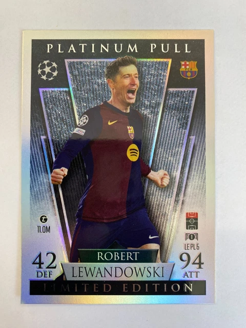 TOPPS MATCH ATTAX 2024-2025 24/25 Robert Lewandowski Barcelona Platinum Pull £9.95 - PicClick UK