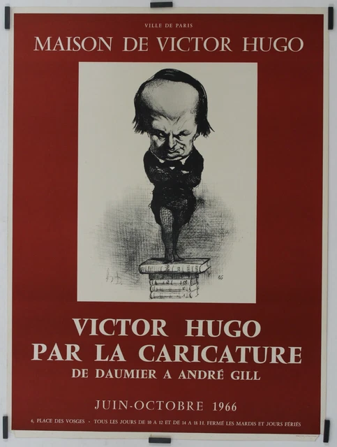 DAUMIER HONORÉ VICTOR Hugo par la caricature 1966 Affiche Originale ...