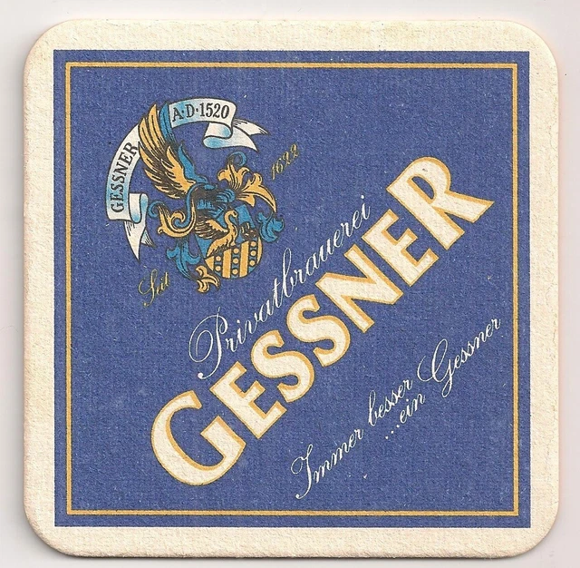 PRIVATBRAUEREI GESSNER SONNEBERG - alter Bierdeckel "Immer besser … ein ...