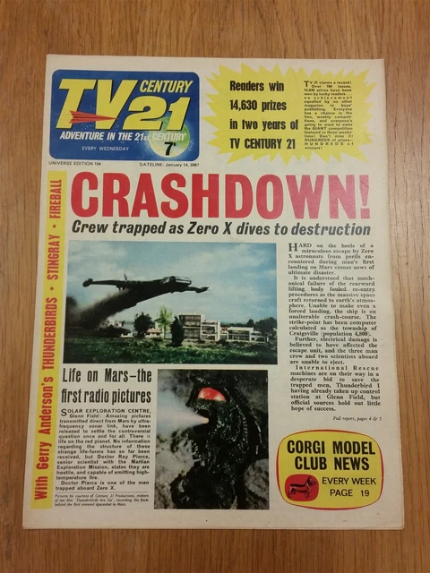 TV CENTURY 21 #104 January 14 2067 Gerry Anderson Stingray We Combine ...